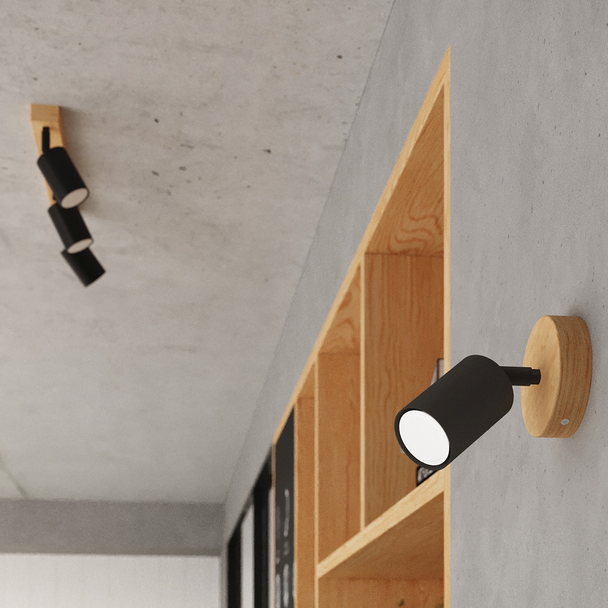 Lampa de tavan Sollux Lighting Verdo 2, neagra, 2 surse de lumina, otel ...