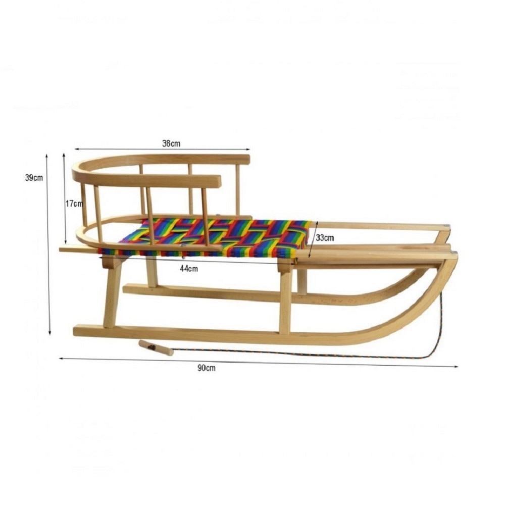 Faszánkó háttámlával Master 90 cm, gyermekeknek, 80 kg, környezetbarát ...
