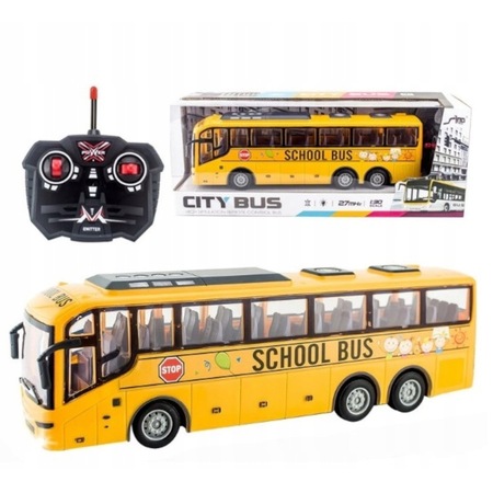 Autobuz scolar mare, Luxma, zdalnie sterowany, galben, 31,5x8x11,5cm ...