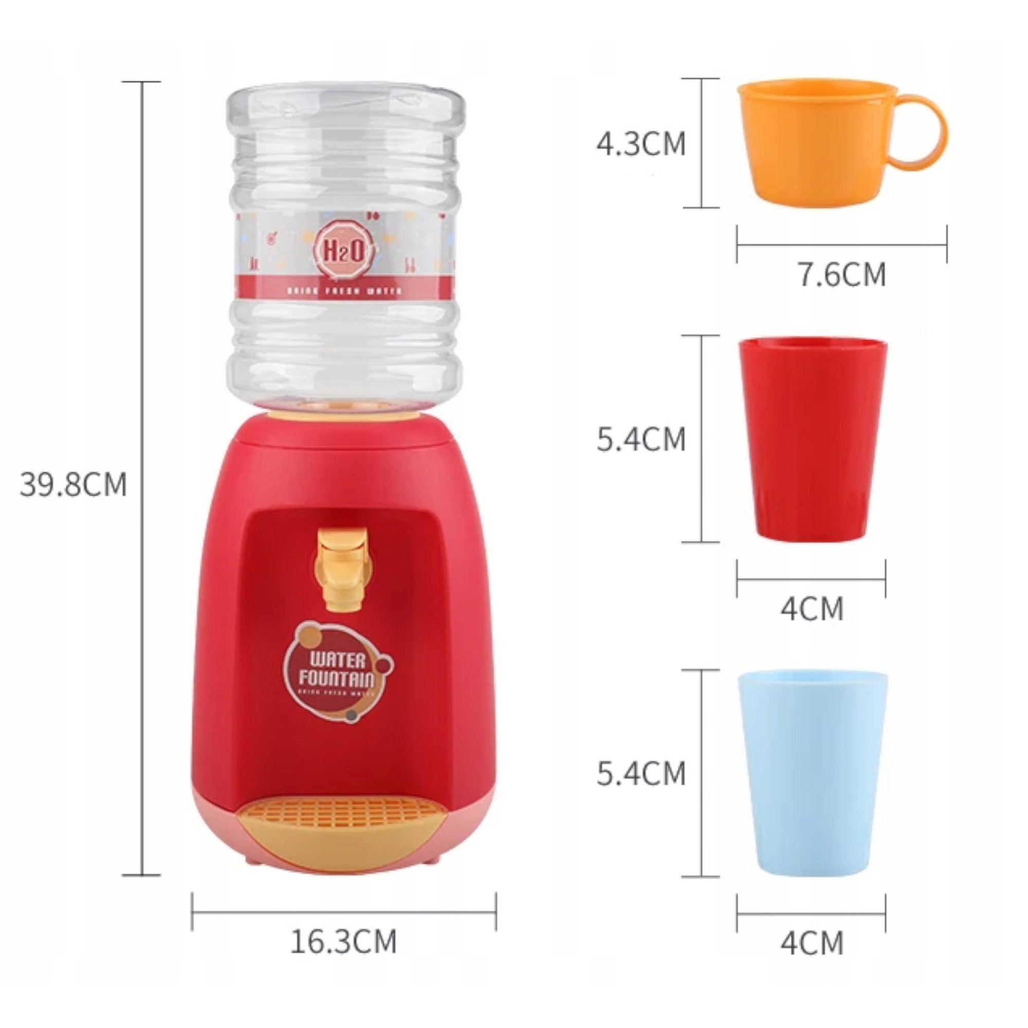 Dispenser de apa pentru copii, Luxma, design colorat, set cu pahar si ...