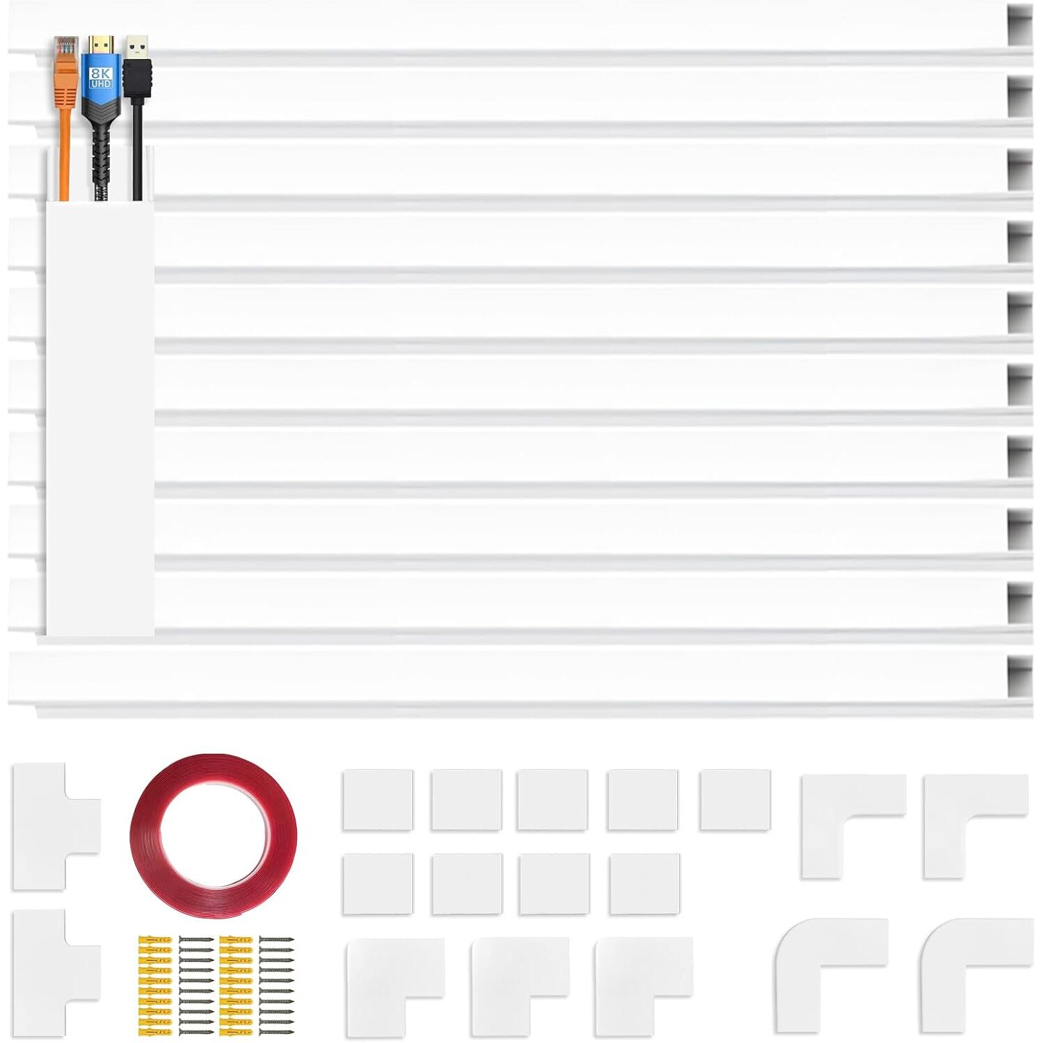 Lista canal cabluri electrice CE, autoadeziva, 400x24x14mm, set 10 ...