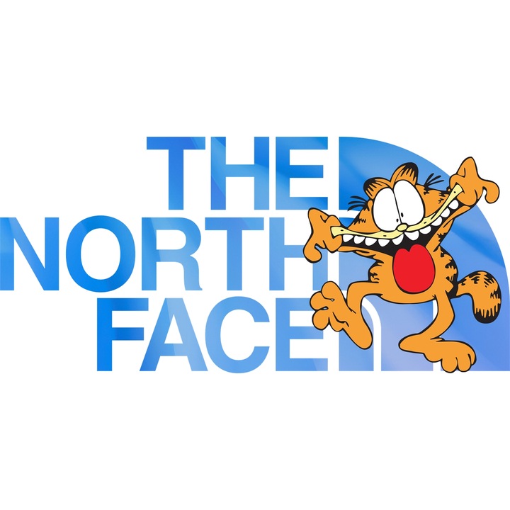 Sticker Adeziv Cu Garfield, Cu Textul "The North Face" - Design 2, cu ...