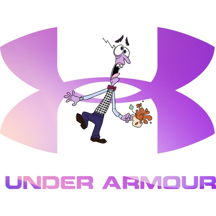 Sticker Adeziv Cu Inside Out, Cu Textul "Under Armor" - Design 2, cu ...
