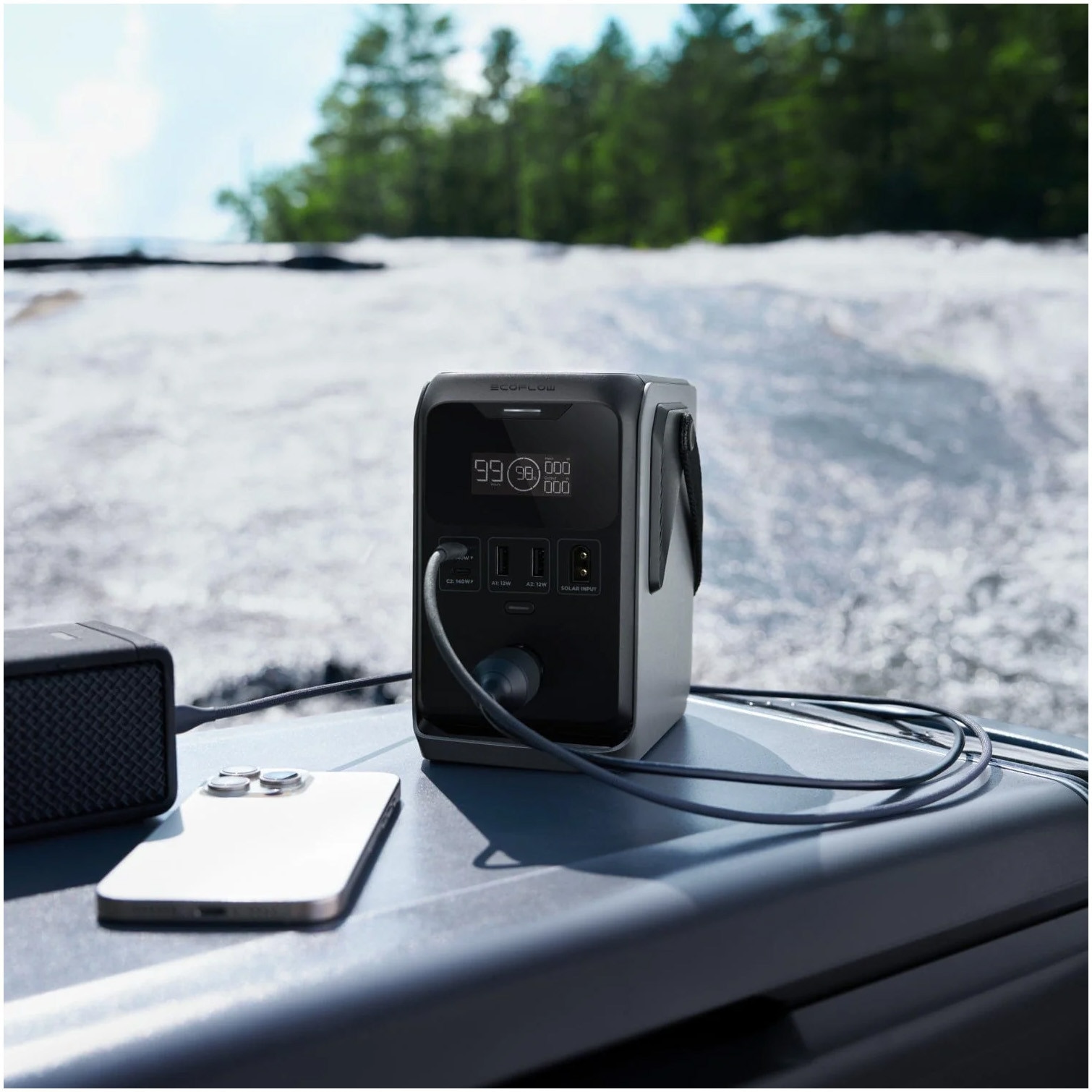 Statie portabila de alimentare EcoFlow Trail 200 DC, 192Wh, 60K mAh ...