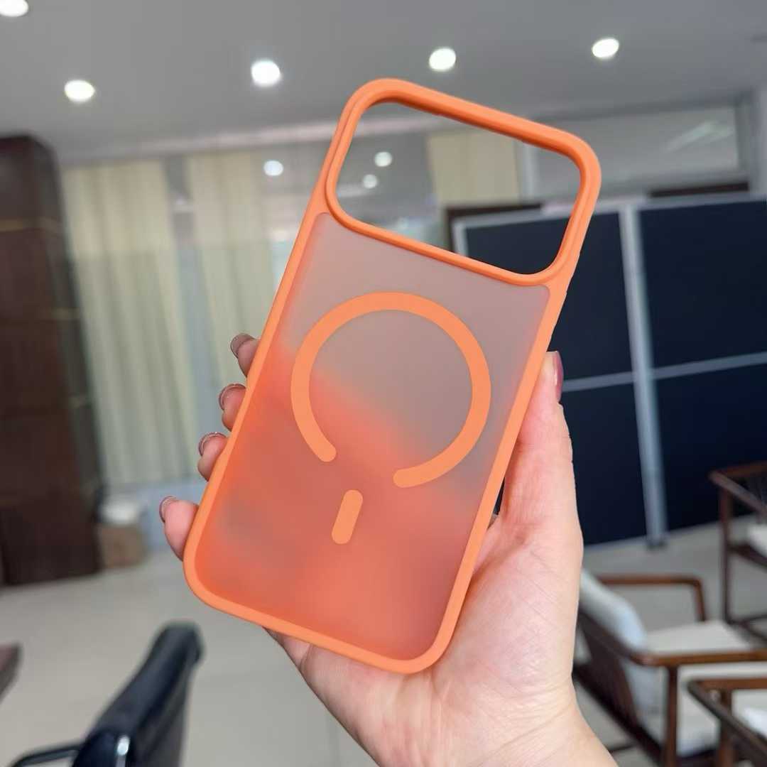 Husa telefon, model magnetic, semi-transparent, portocalie, pentru ...