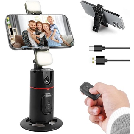 Trepied mobil cu urmarire faciala 360°, control prin gesturi, suport ...