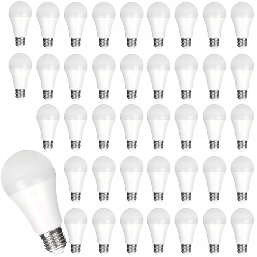 Set 40x Becuri LED E27 12W 3000K, Decorya, alb cald, 960lm - eMAG.ro
