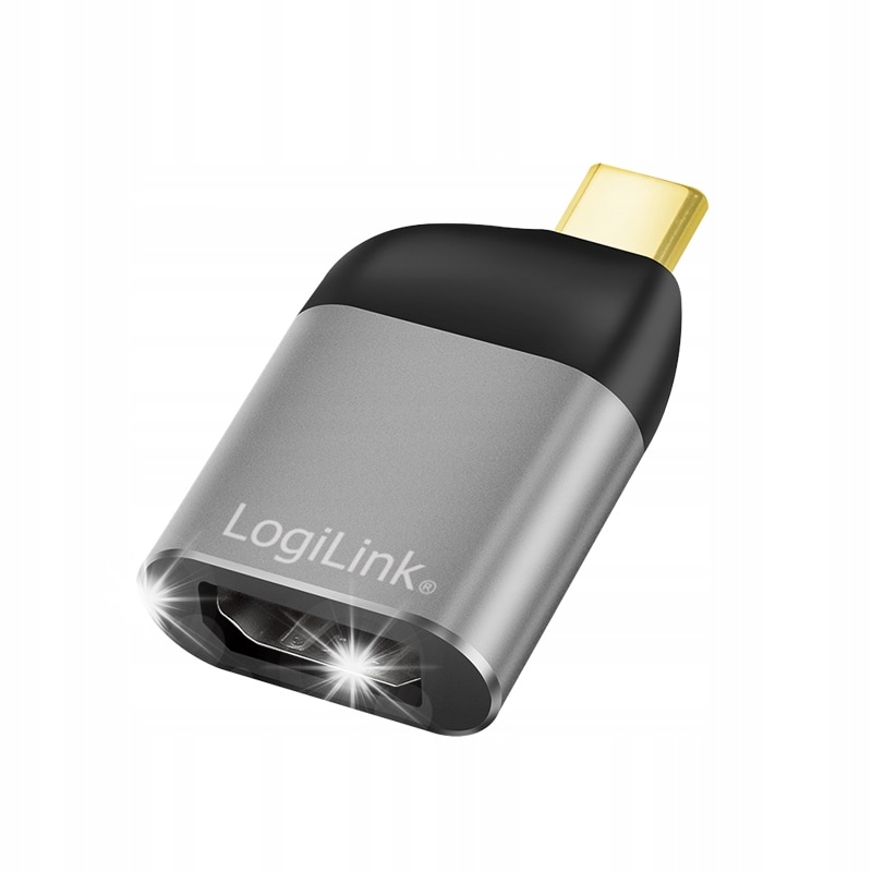 Adaptor USB-C la DisplayPort, 8K, aluminiu, negru/gri, 4x2,4x1,1cm ...