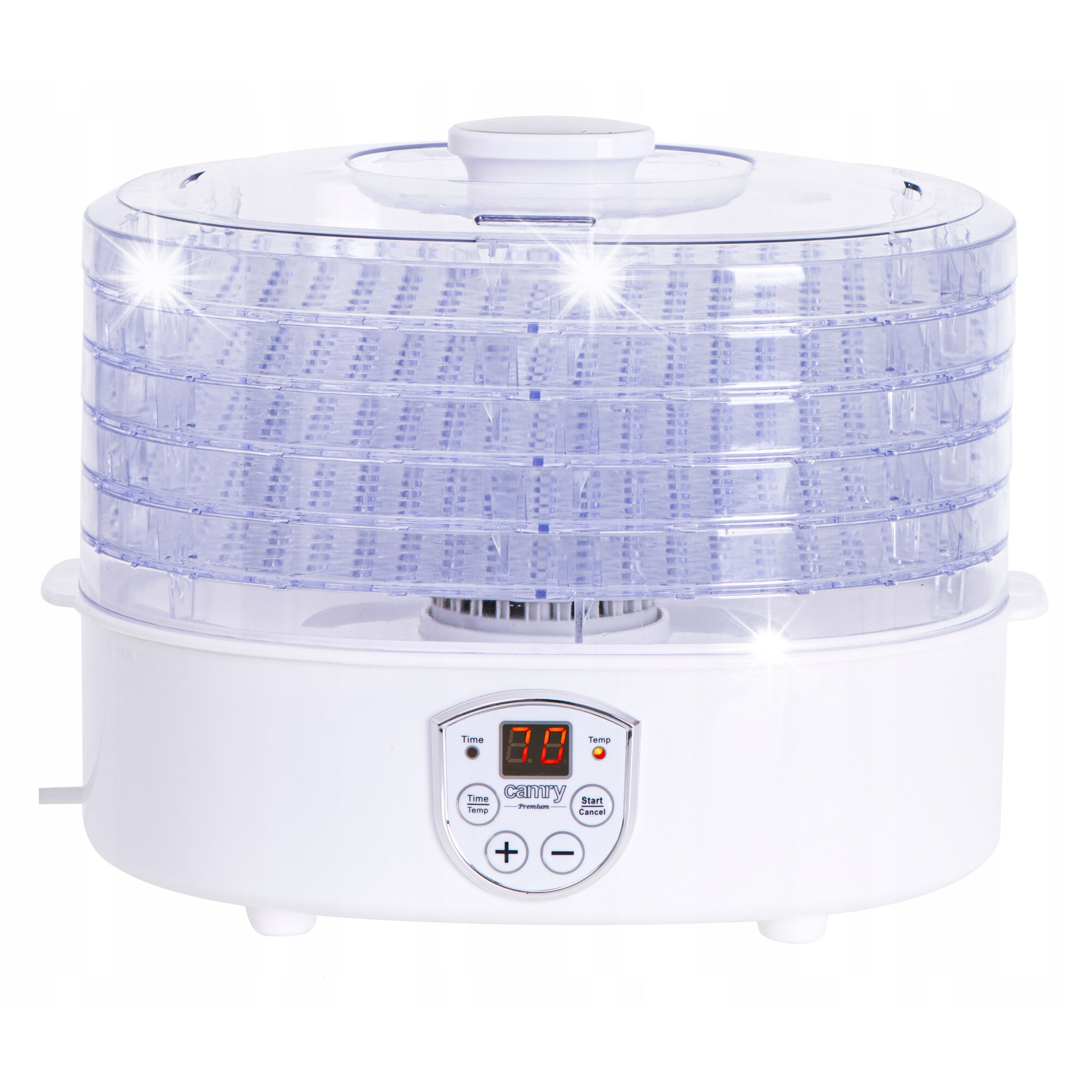 Deshidrator Camry, 550 W, 5 tavi, alb, 23,5x28x31cm - eMAG.ro