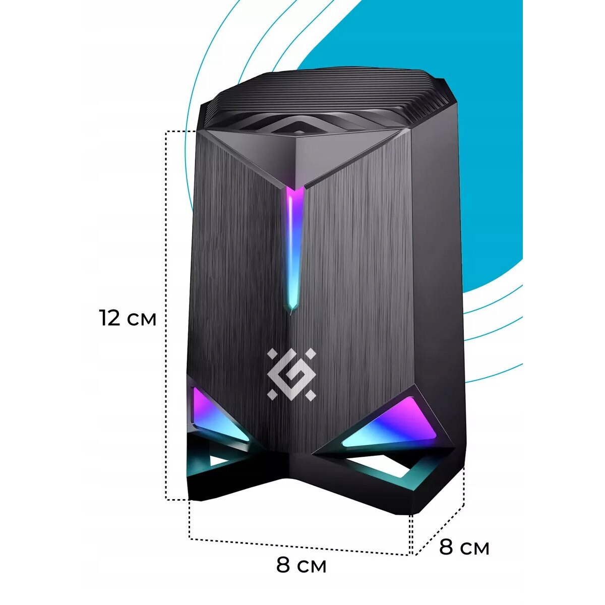 Boxe PC Defender Gravity 2.0, 6W, USB, iluminare LED RGB, design ...