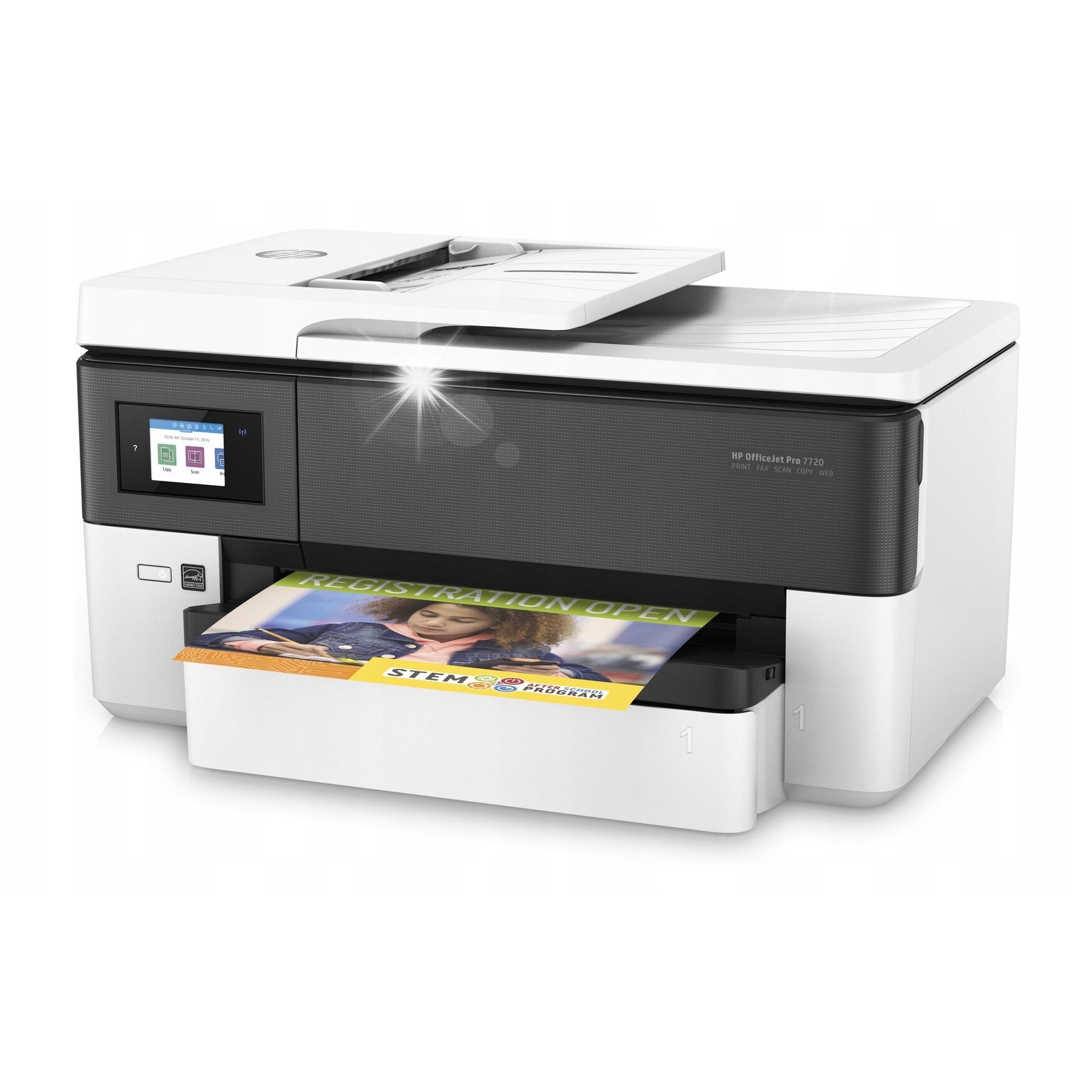 Imprimanta multifunctionala HP OfficeJet Pro 7720, A3, alb-negru si ...
