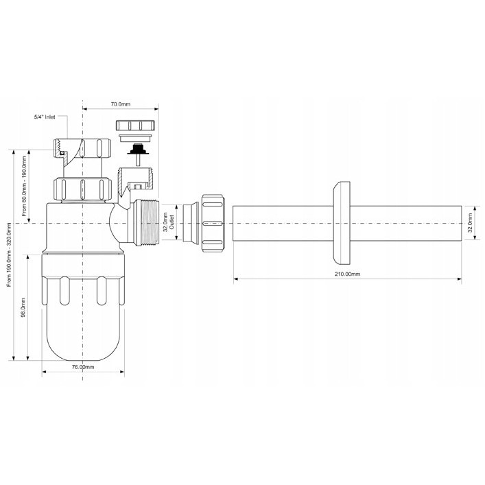 Sifon, McAlpine 1,5, model 5130PF - eMAG.ro