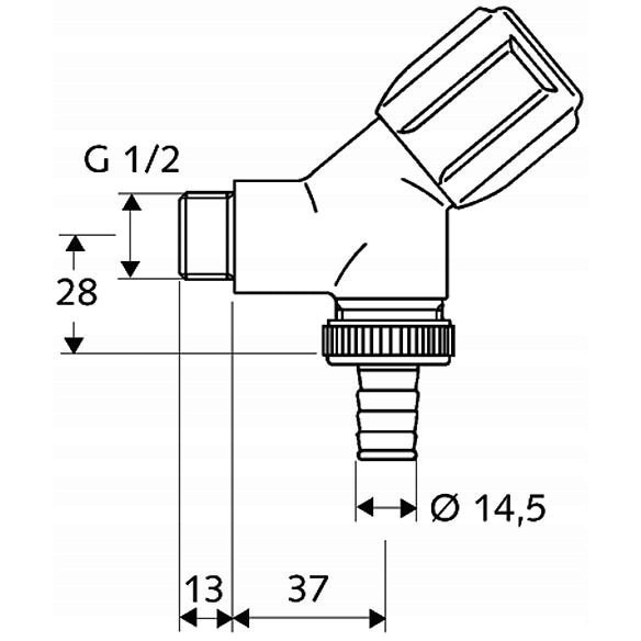 Robinet, Schell, 1/2"x3/4", 80mm, cromat - eMAG.ro