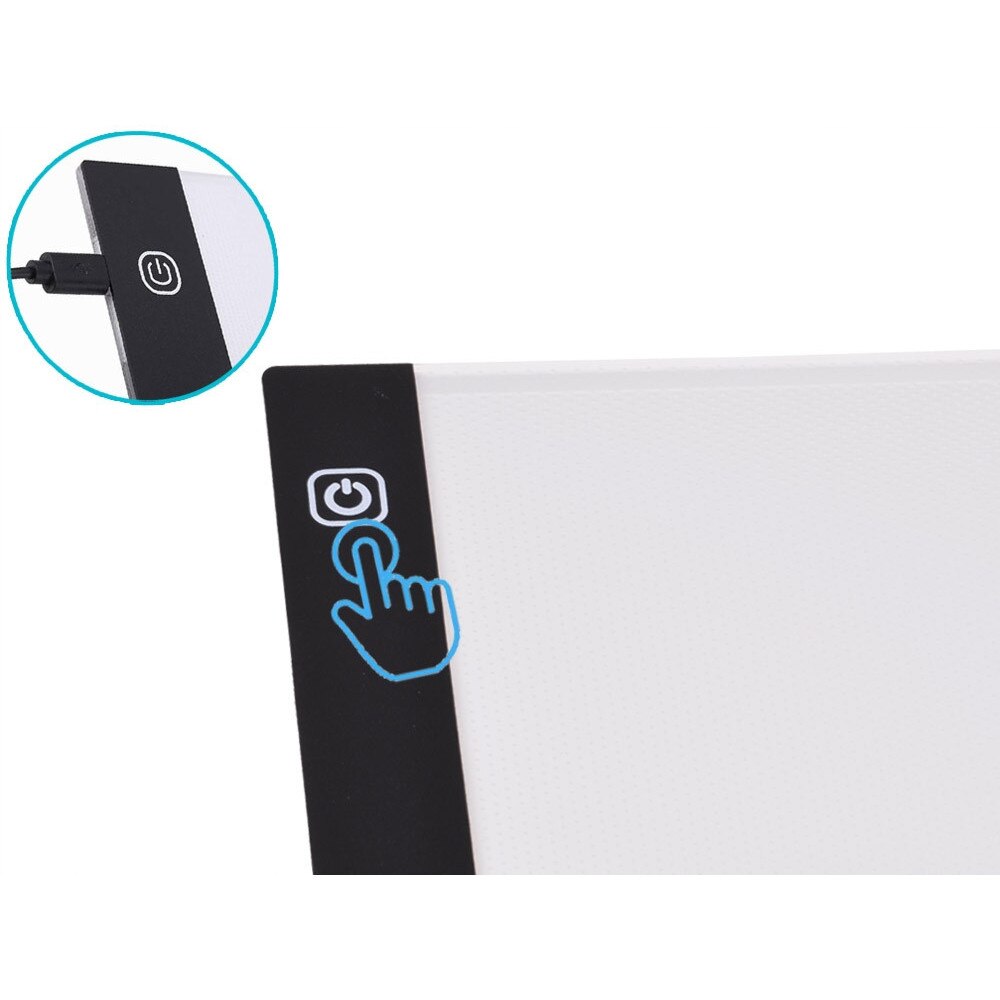 Tablita LED pentru desen, Jokomisiada, 3 nivele de iluminare, 30,5x23 ...