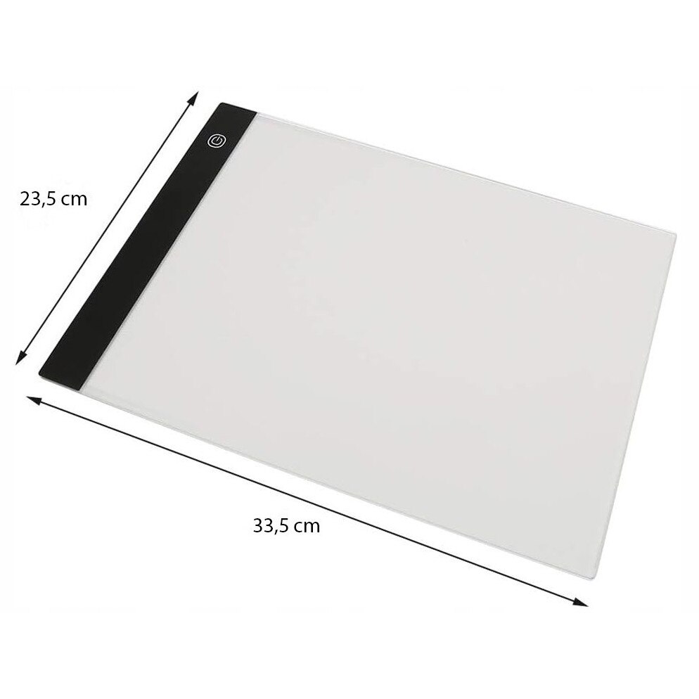 Tablita LED pentru desen, Jokomisiada, 3 nivele de iluminare, 30,5x23 ...