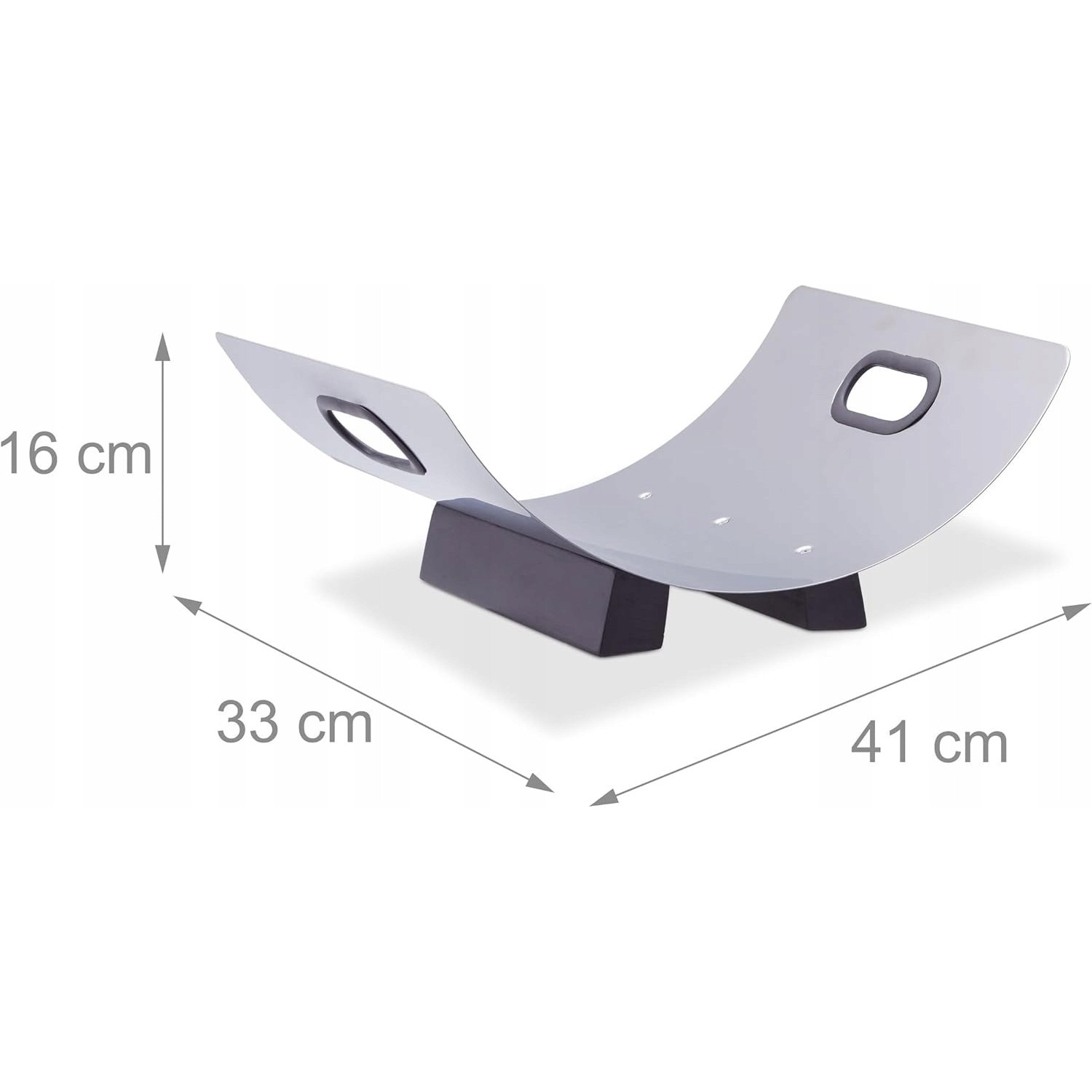 Cos pentru lemne de foc Relaxdays, metalic, design modern, argintiu ...