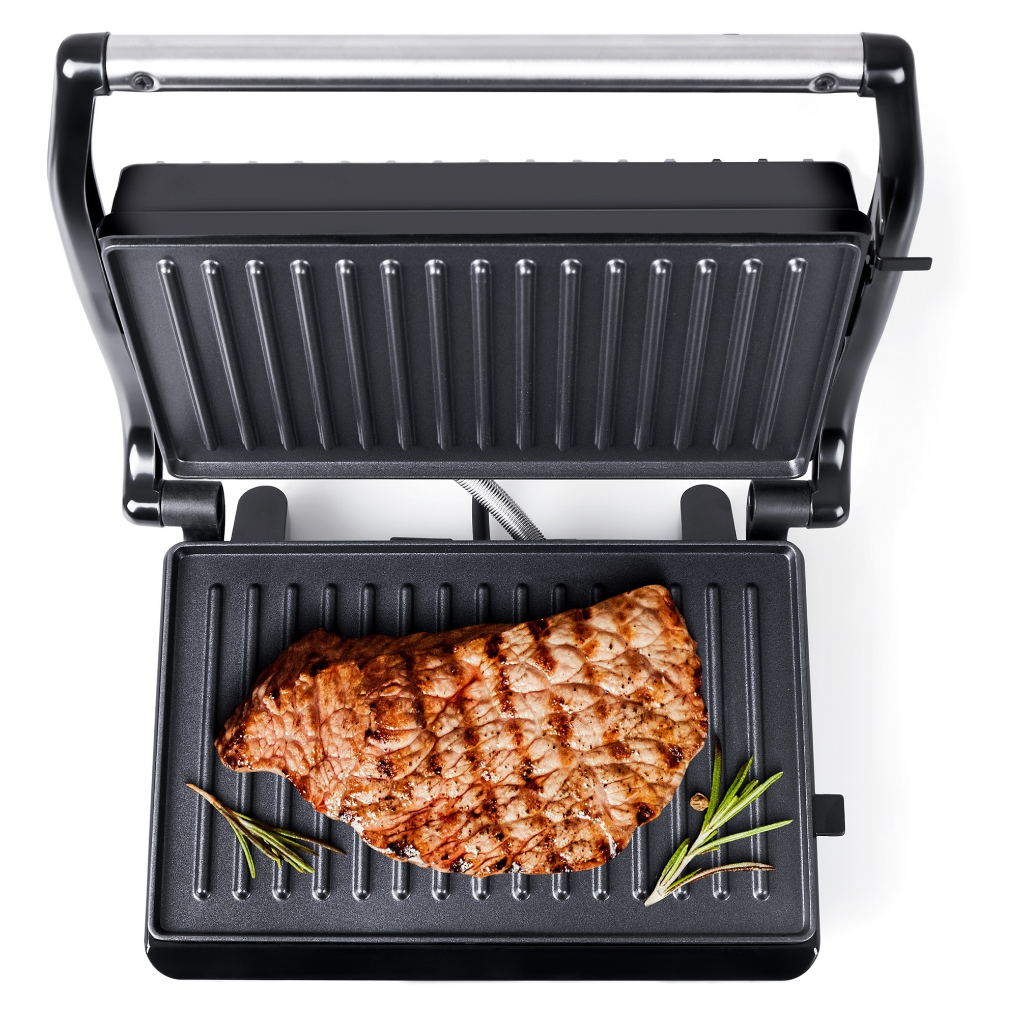 Електрически грил, IDEAL, 1500 W, незалепващи плочи, инокс, 22,5x14см ...