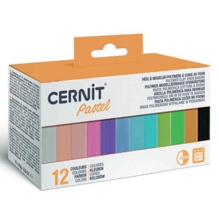 Set 12x25g pasta polimerica de modelat - Cernit Pastel - eMAG.ro