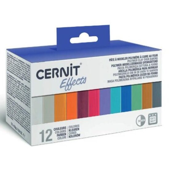 Set 12x25g pasta polimerica de modelat - Cernit Effects - eMAG.ro