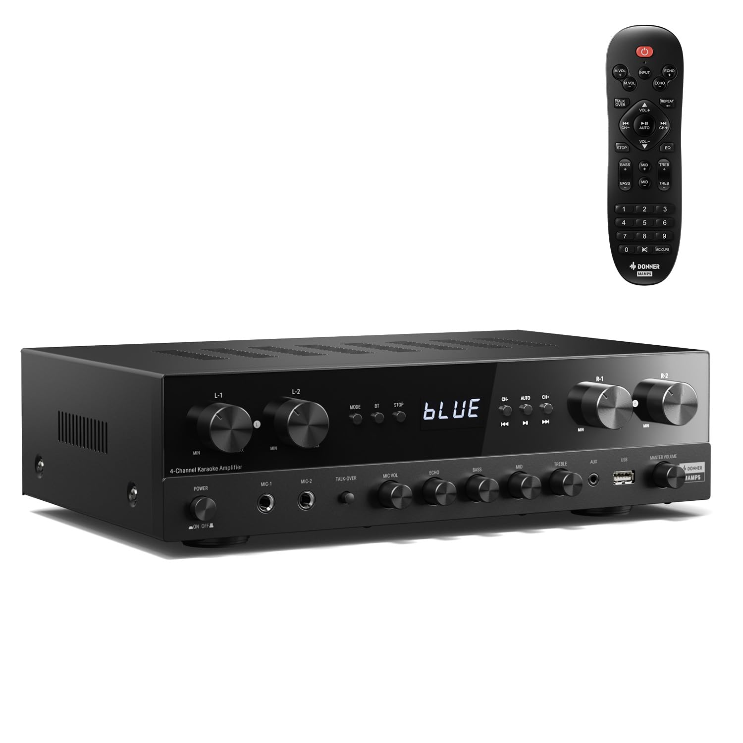 Amplificator Stereo Donner, 4 Canale, Bluetooth 5.0, 1000 W - eMAG.ro