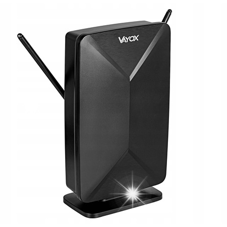Antena DVB-T/T2 cu amplificator Vayox, 30dB, 75Ω, set complet, interior ...