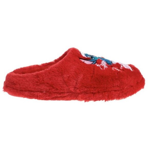 Papuci de Craciun Family Rosii cu Model Stitch "Santa's Here!" 34 EU ...