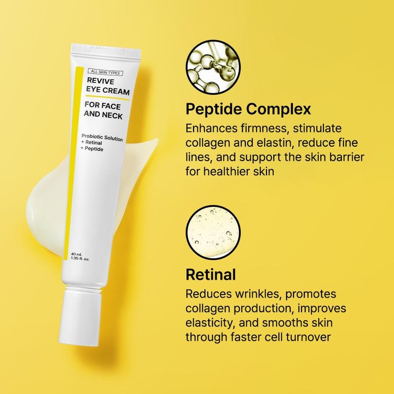 Ревитализиращ крем за очи, лице и шия 40ml, пробиотици, retinal ...
