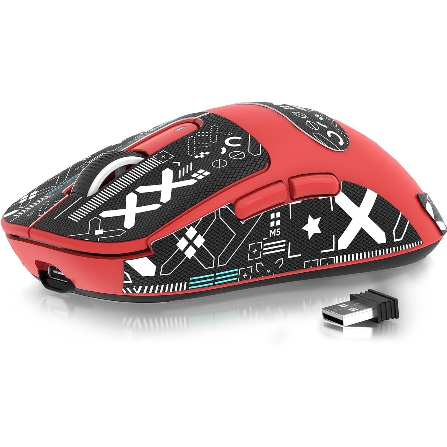 Mouse de gaming wireless ATTACK SHARK X3, mouse ergonomic cu trei ...