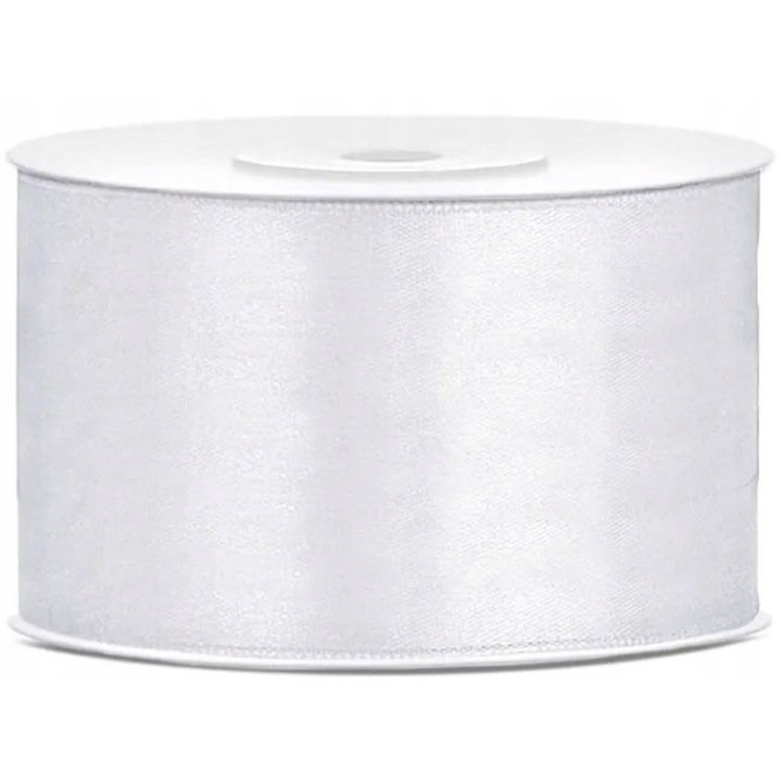 Panglica satinata alba, Party deco, 38mm x 25m, set 1 bucata - eMAG.ro