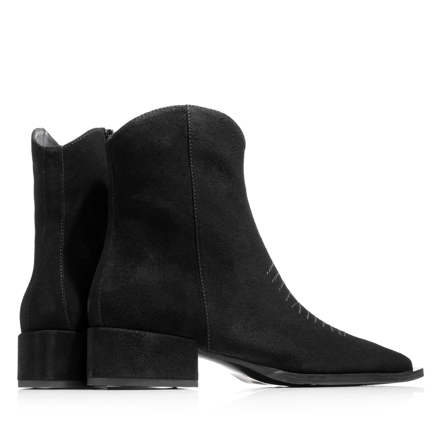 Ghete dama, Musette, NEW YOLANDA A283, Piele intoarsa, Negru, 37 EU ...