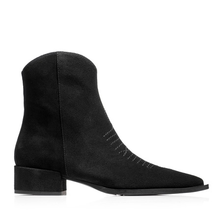 Ghete dama, Musette, NEW YOLANDA A283, Piele intoarsa, Negru, 37 EU ...