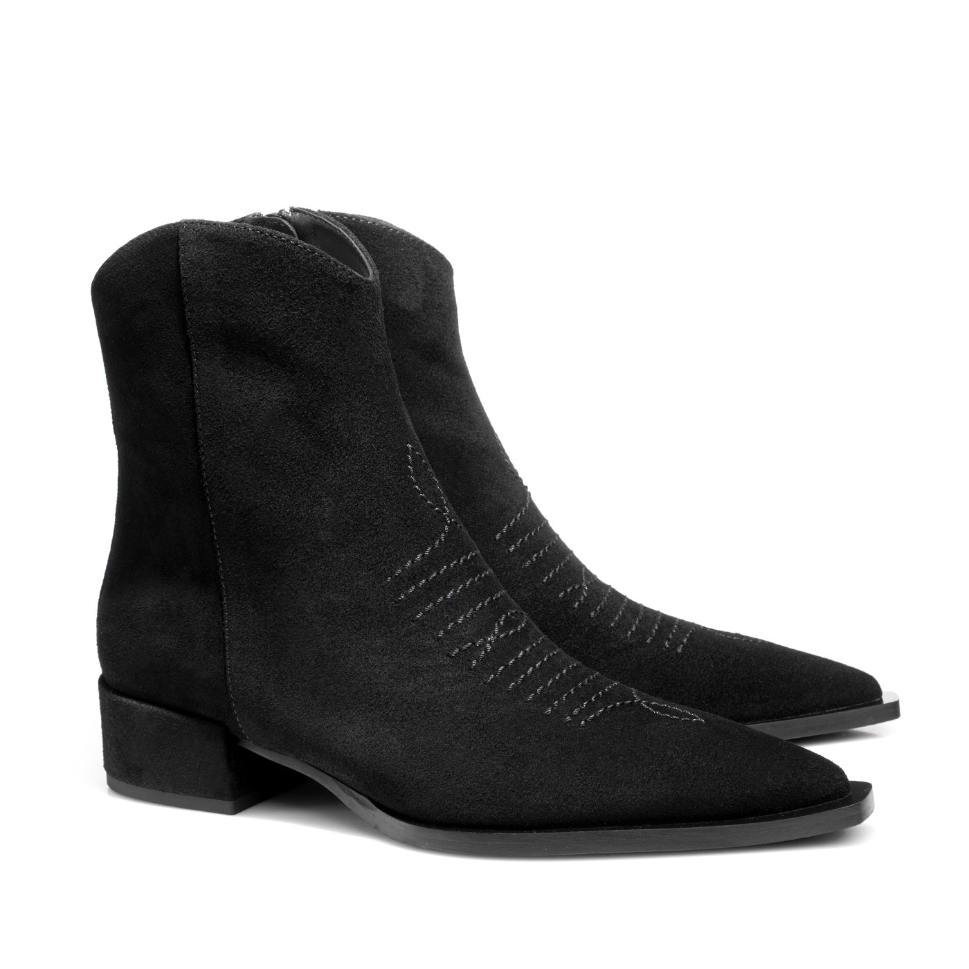 Ghete dama, Musette, NEW YOLANDA A283, Piele intoarsa, Negru, 37 EU ...