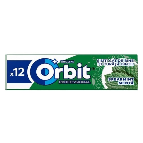 Guma Orbit Professional Spearmint, 12 pastile x 30 de pachete - eMAG.ro