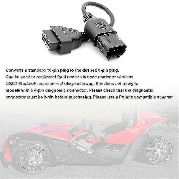 Adaptor OBD2 8 pini la 16 pini, LCS, convertor pentru diagnostic ...