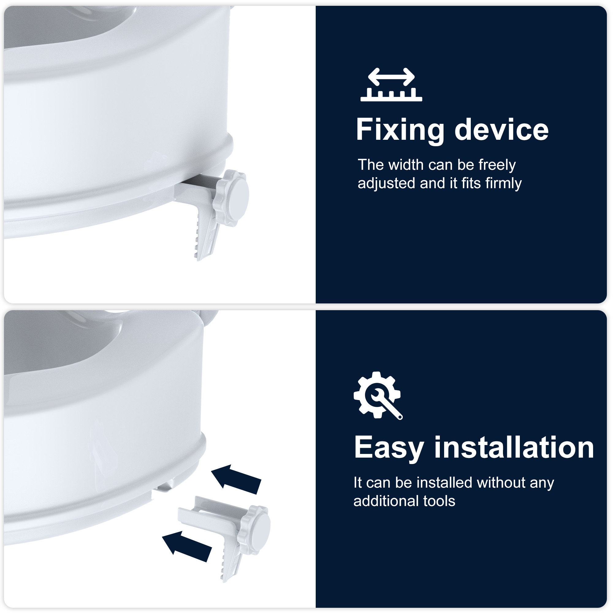 ORBER Inaltator WC cu capac, 4 inci, Capacitate de incarcare 180 kg ...