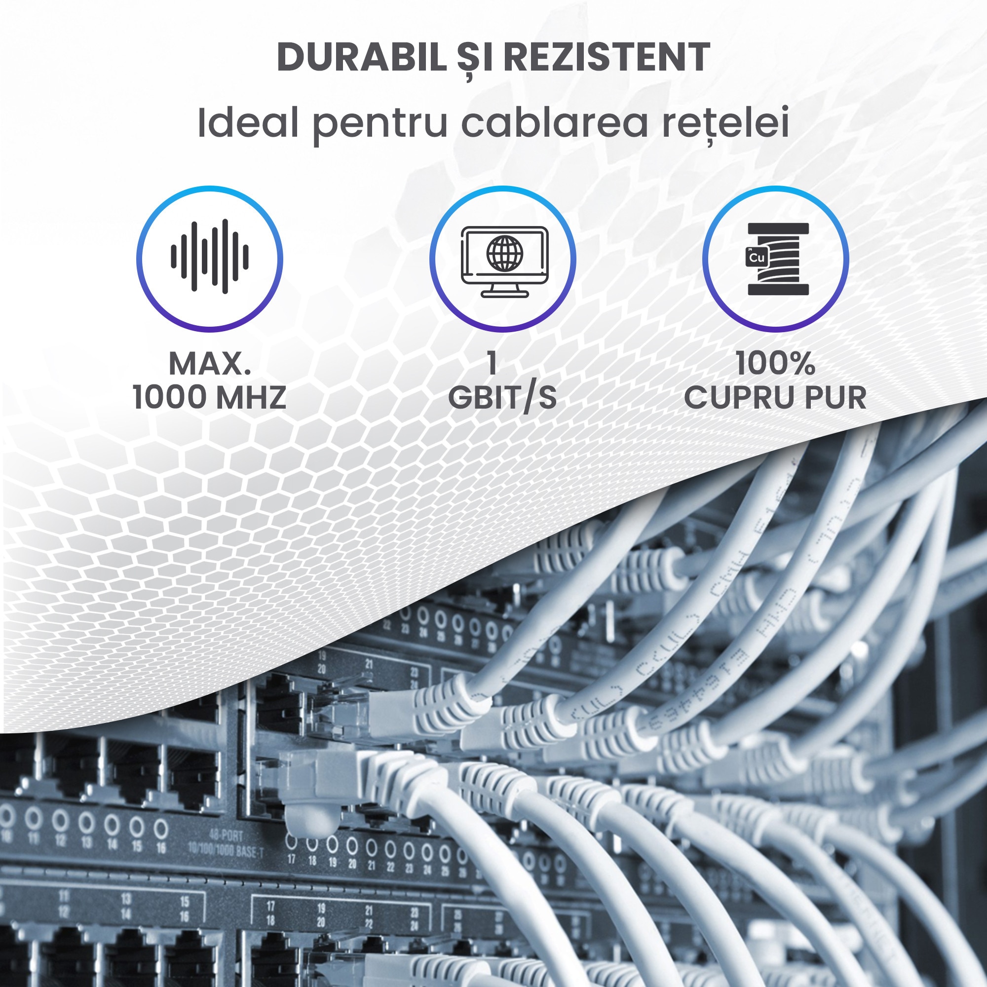 Cablu de retea cat 5e ftp f/utp, Extralink, 100m, exterior, conductor ...