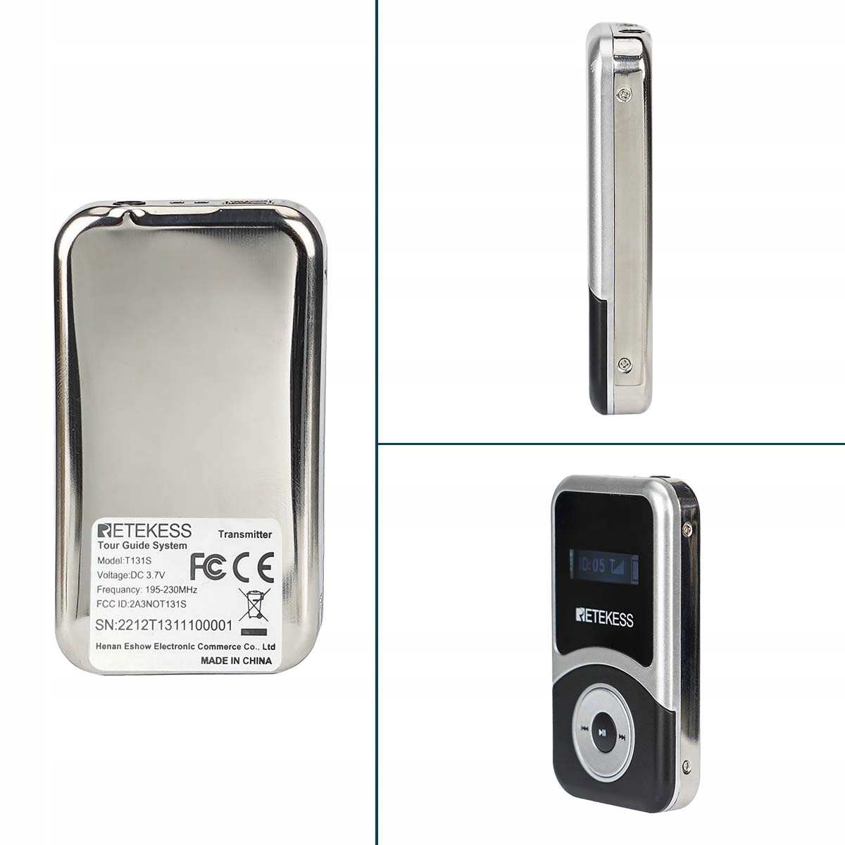 Sistem audio wireless Retekess T130S, 49 canale, distanta 100m, set cu ...