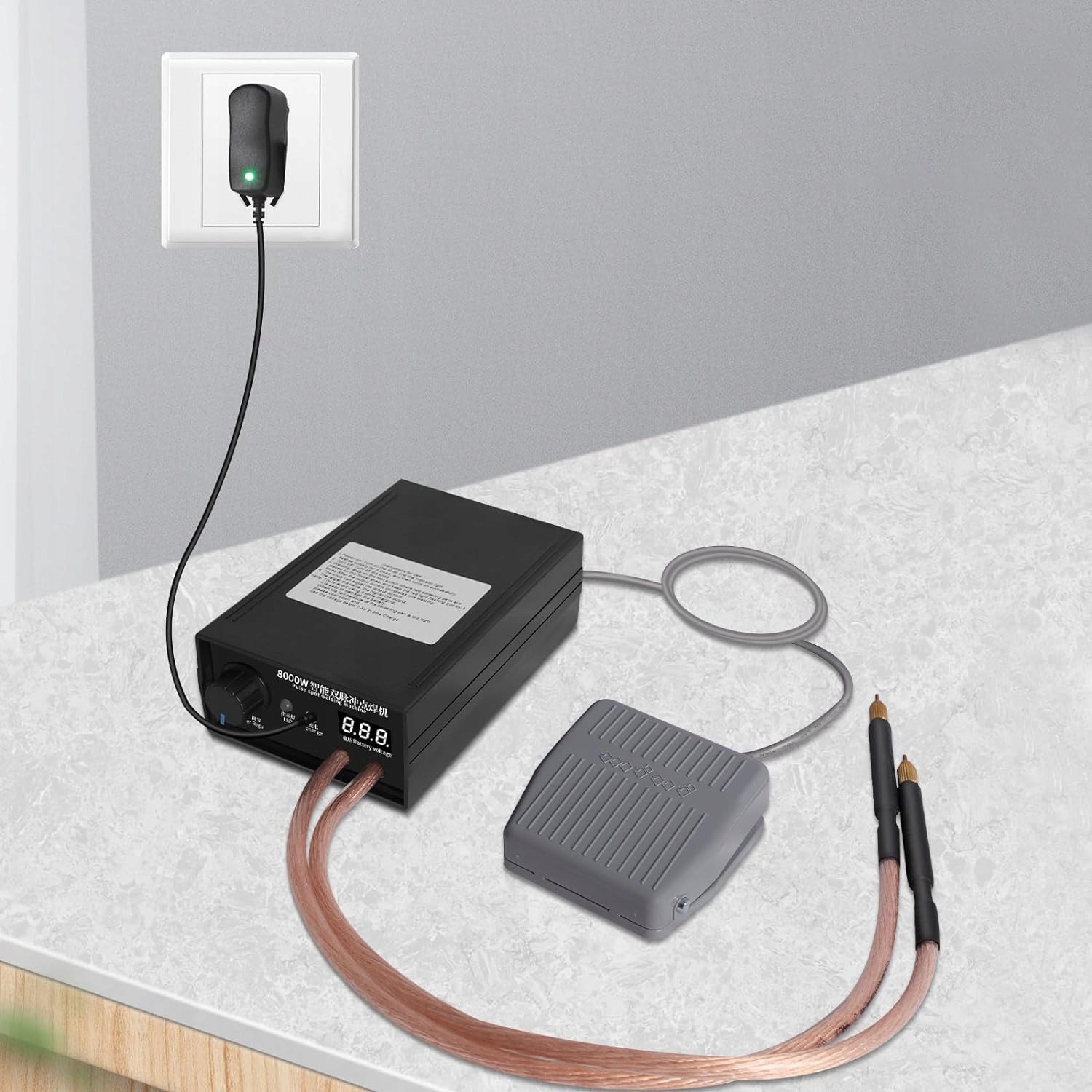 Комплект за точково заваряване Agoal 8000 W, 18650, комплект, преносим ...