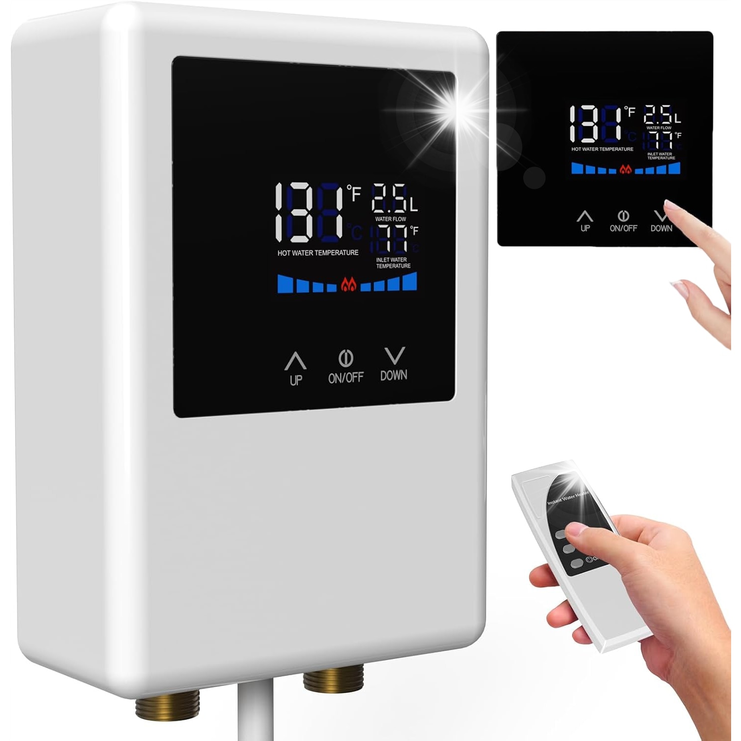 Incalzitor instant electric Zosudull, 6000W, cu display, set complet cu ...