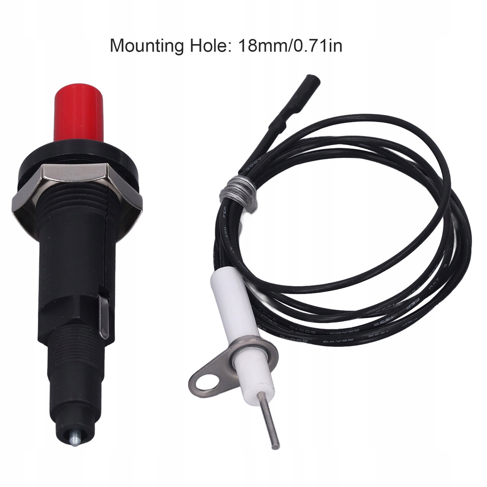 Set piezoelectrice 1 Out 2 cu ace de aprindere, 18mm, 5-6mm distanta ...