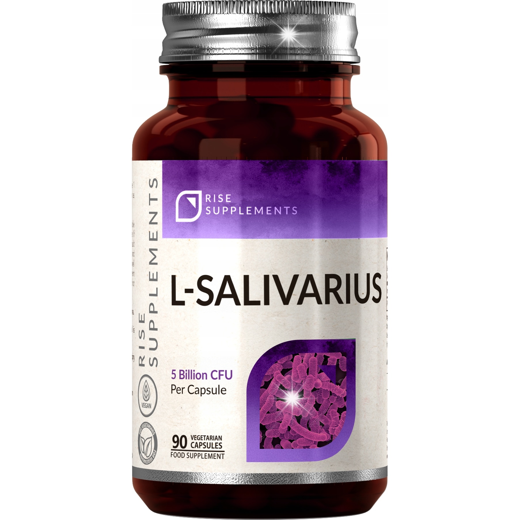 Probiotice Lactobacillus Salivarius 5 mld CFU, 90 capsule, Rise ...