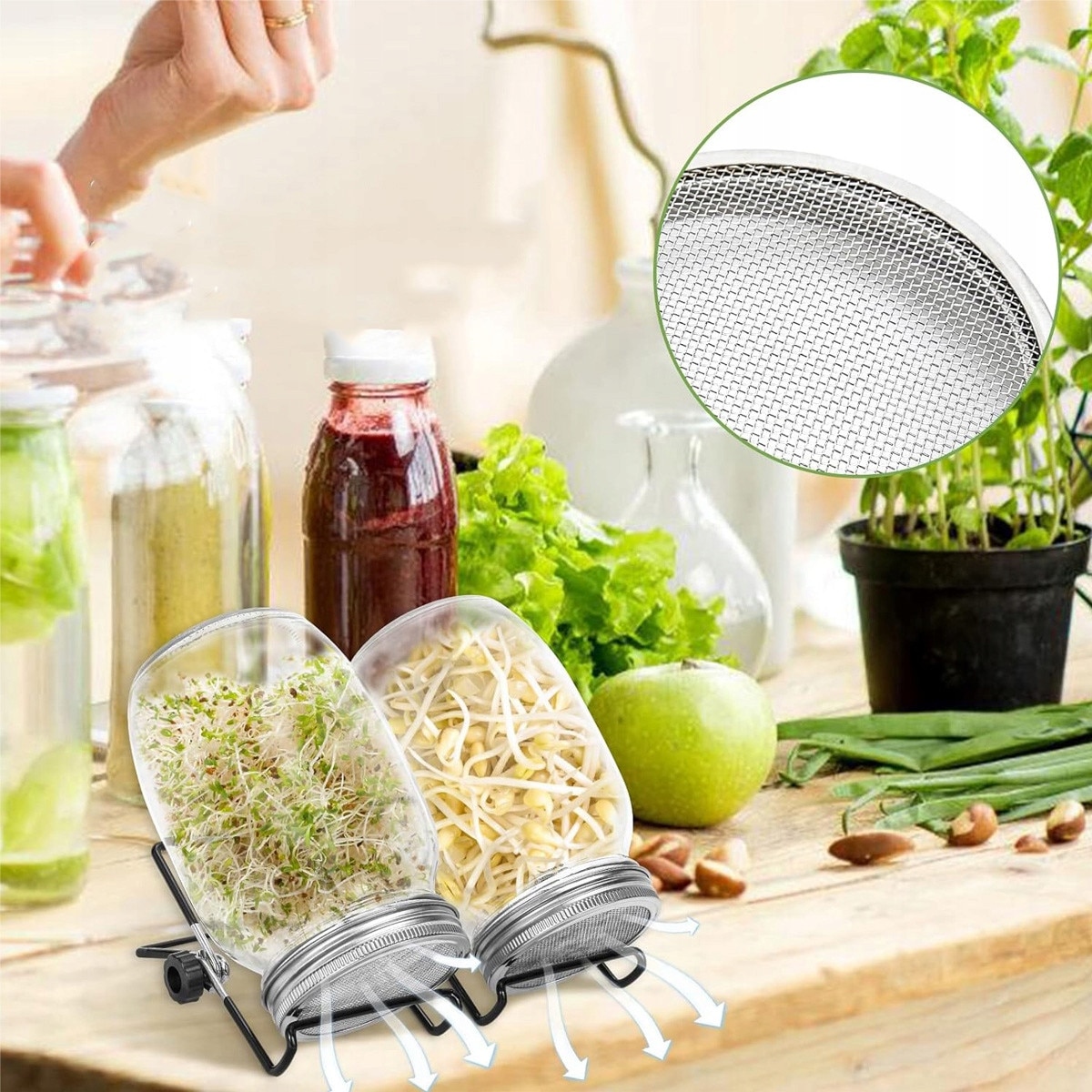 Set borcane pentru germinare, 1L, 2 bucati - eMAG.ro
