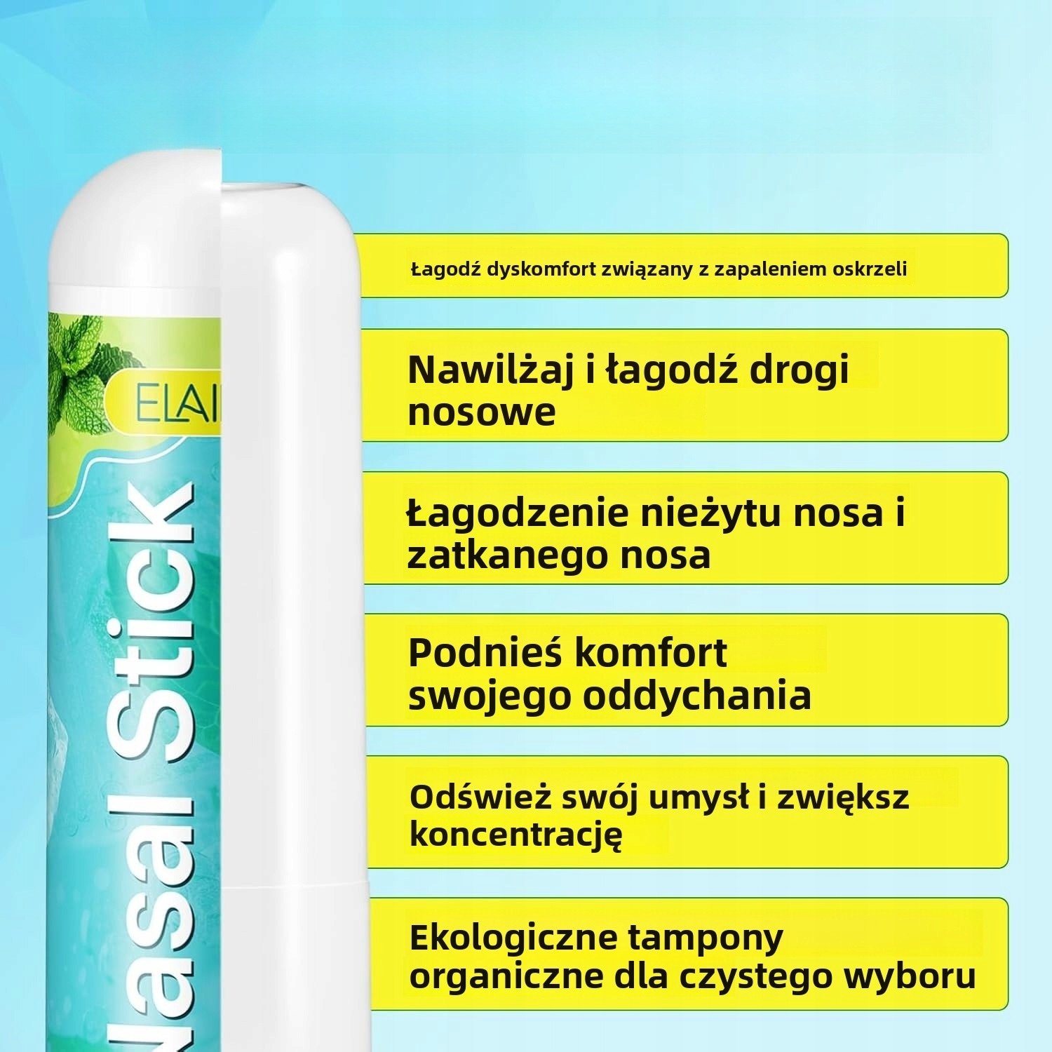 Set inhalator nazal Elaimei, 4 bucati, ajutor rapid pentru nas infundat ...