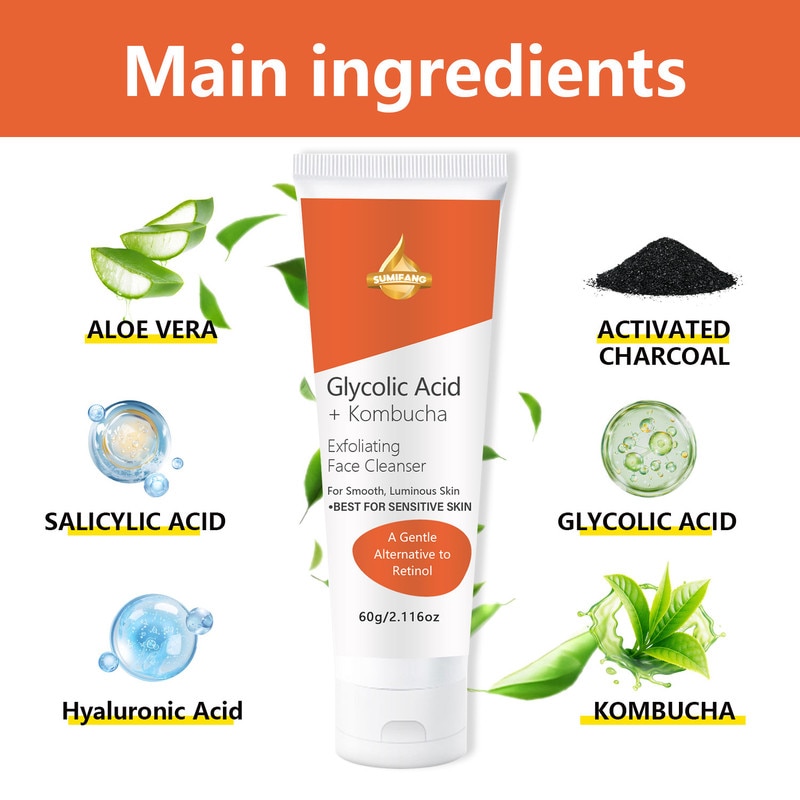 Gel de Curatare Fata SUMIFANG cu Kombucha si Aloe Vera, 60g - eMAG.ro