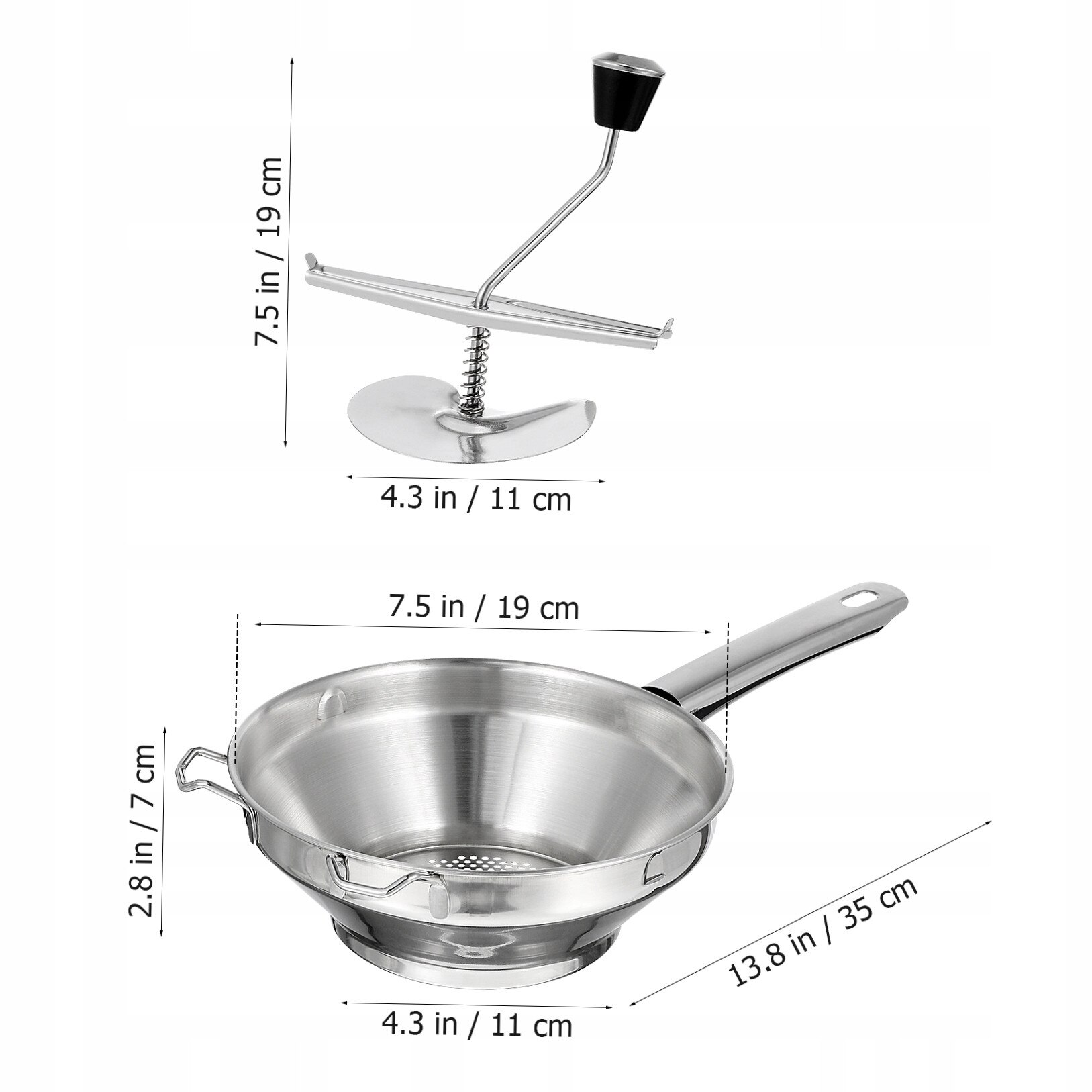 Presa manuala pentru piure de legume si fructe, 1 cutit, multicolor ...
