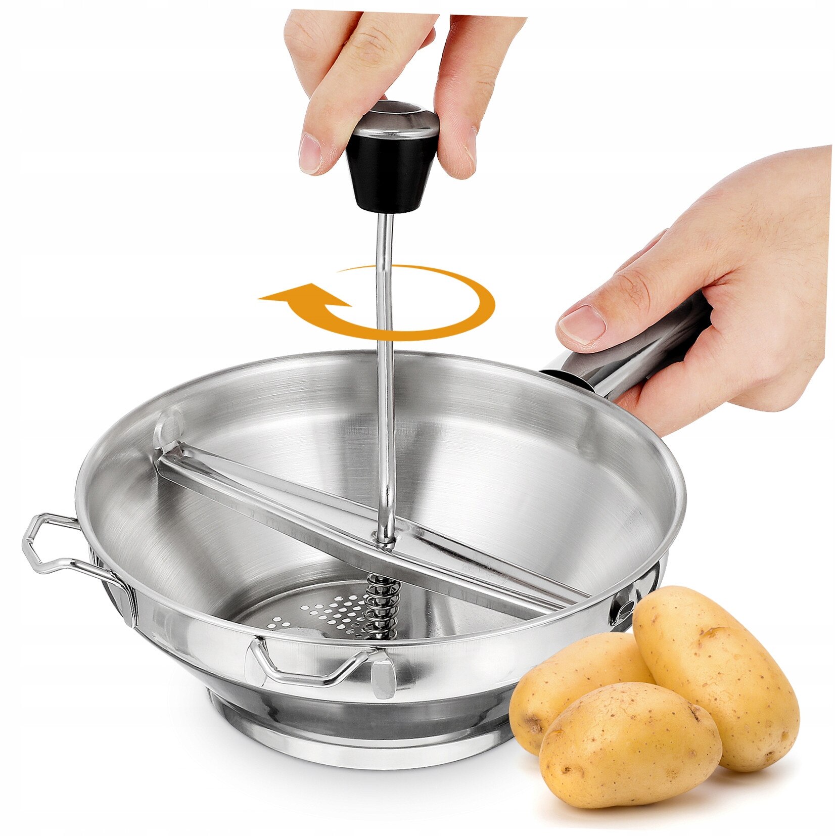 Presa manuala pentru piure de legume si fructe, 1 cutit, multicolor ...