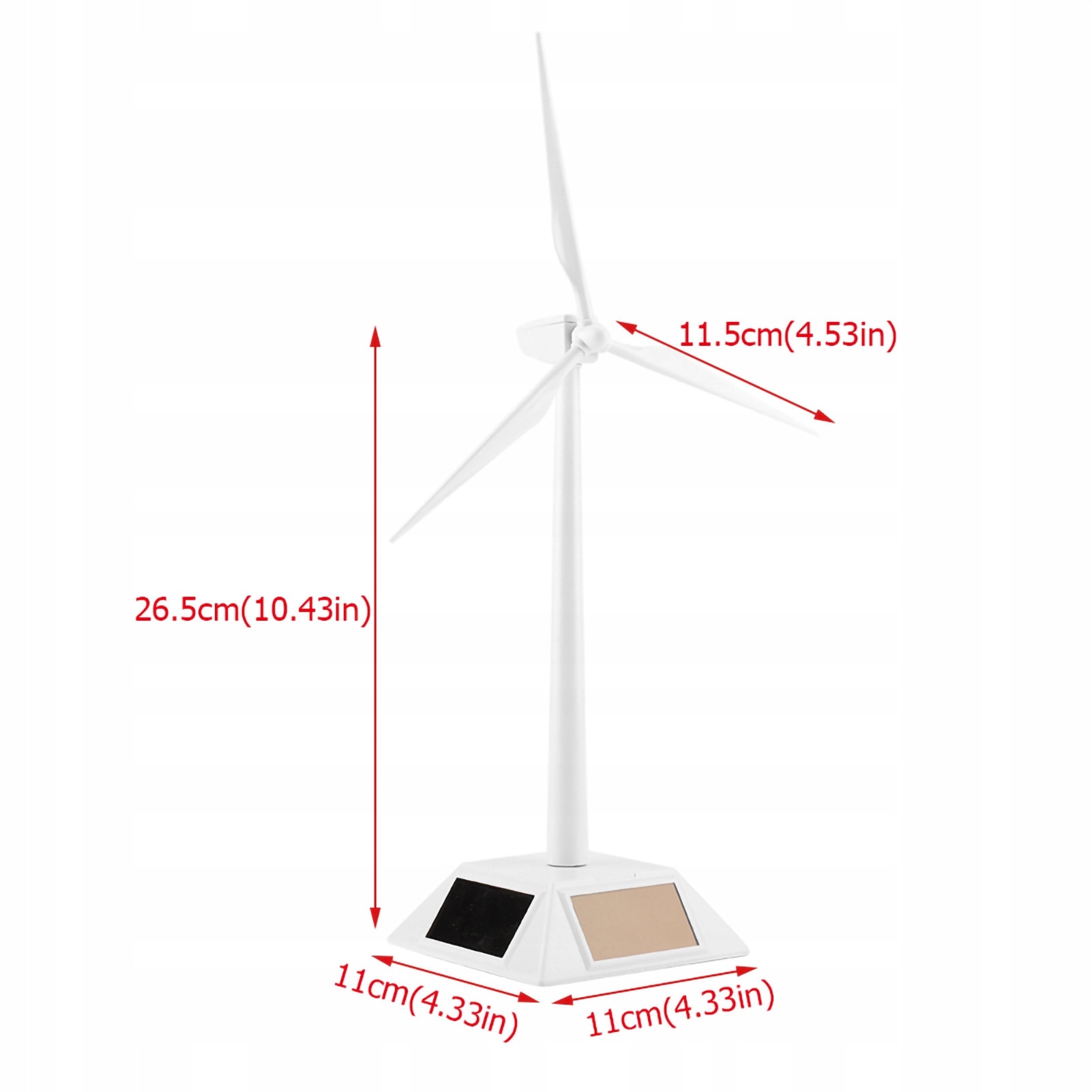 Model de moara de vant solara, alb, 26.5cm - eMAG.ro