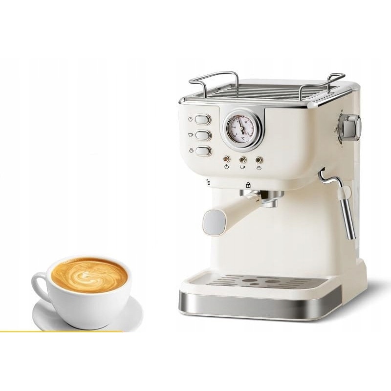 Espressor automat 20 bar, spumantor de lapte, design clasic, dimensiuni ...