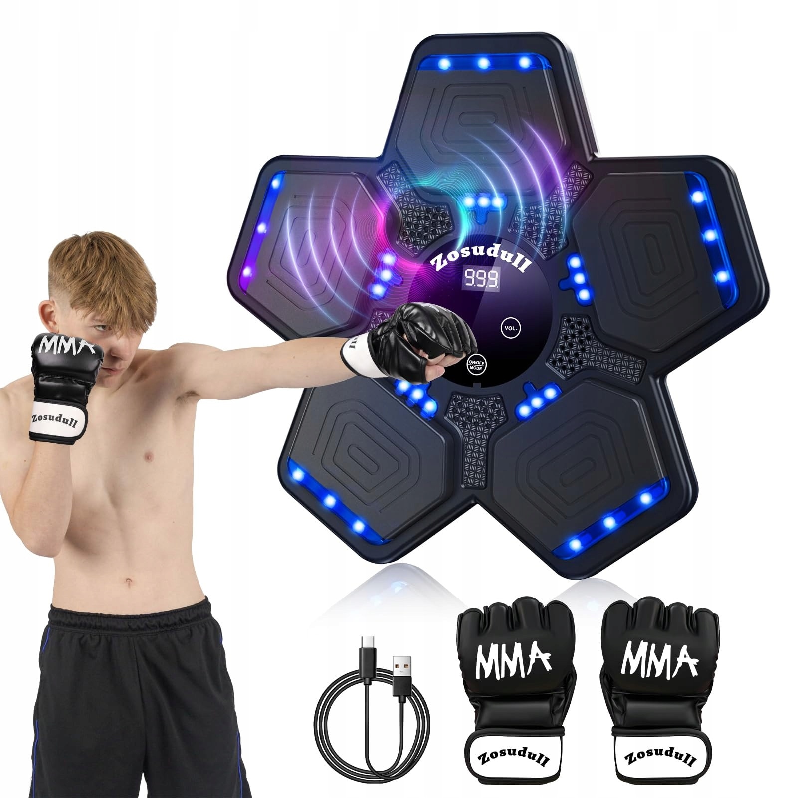 Masina de box muzicala cu LED, 12 setari volum, 5 setari viteza ...