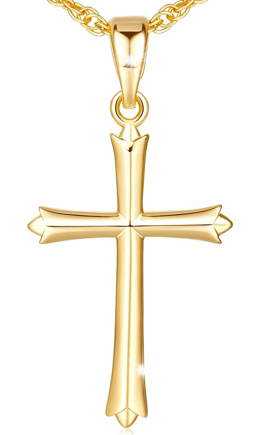 Colier aur cruce pentru dama, unisex - eMAG.ro